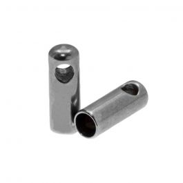 Stainless Steel End Caps (inside size 4 mm) Antique Silver (10 pcs)