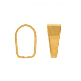 Stainless Steel Pendant Bail (8 x 5.5 x 3 mm) Gold (10 pcs)